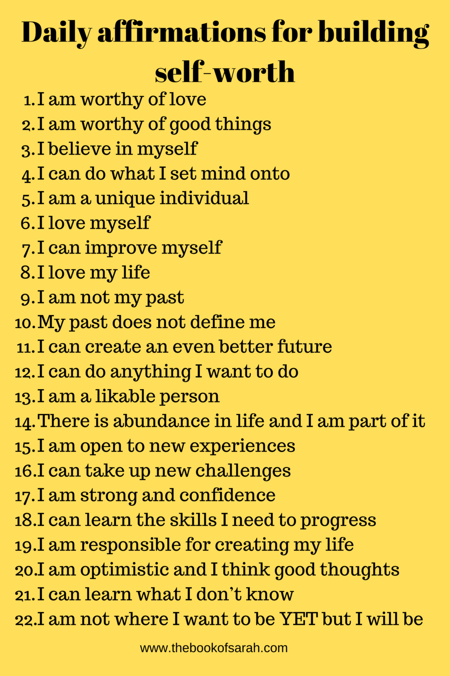 How To Build And Improve Self worth And Self esteem The Book Of Sarah